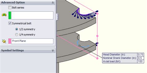 Half Bolt Connectors In SolidWorks Simulation Pressure Vessel Engineering