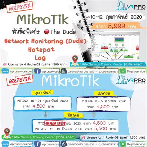 📕คอร์สจัดการระบบเครือข่ายและตรวจสอบระบบ Network Monitoring โดยใช้ Dude