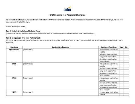 Cj 347 Module Four Assignment Template A Reference Section Has Been