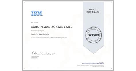 sohail qureshi on linkedin completion certificate for tools for data