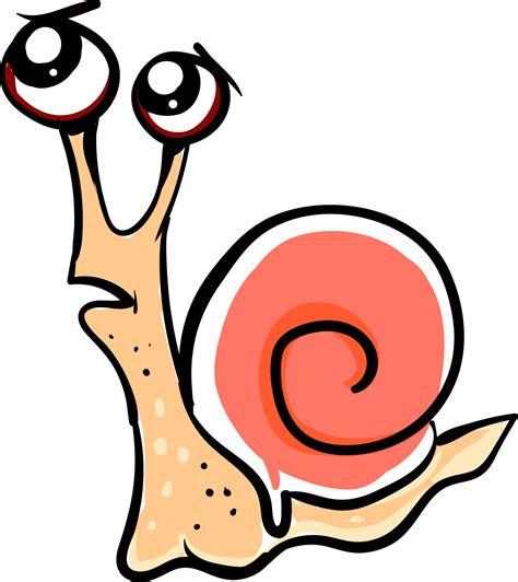 Sad Snail Illustration Vector On White Background 13490395 Vector