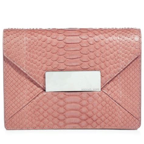 Michael Kors Blush Python Clutch Python Clutch Clutch Clutches For