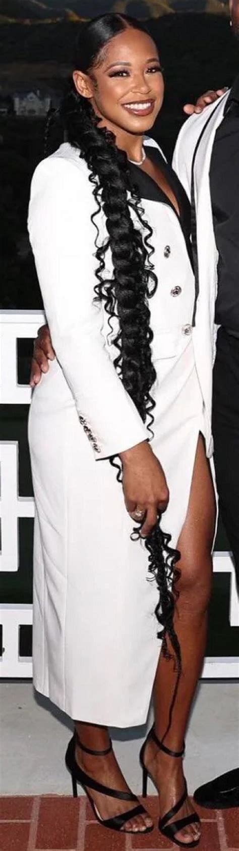Bianca Belair Wearing A Sexy Bond Maxi Dress 1 By Dragonmatt600 On