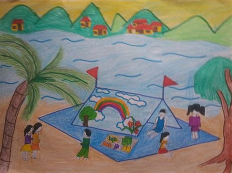 Vẽ Tranh Hoạt Động Ngày Hè Sôi Nổi Rực Rỡ Sắc Màu Cực Đẹp