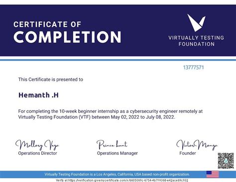 Hemanth H On Linkedin Cybersecurityengineer Internship
