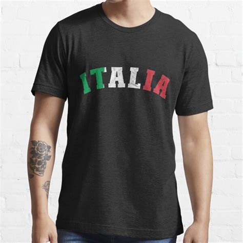 Italia Pride Italian Flag Colors Jersey Letters T Shirt For Sale By