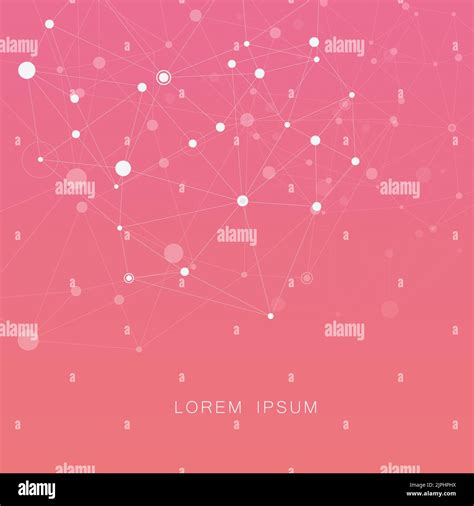 Abstract Connection Structure Polygonal Space Background With