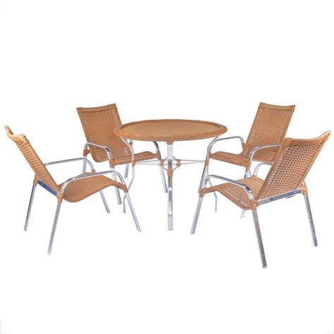 Conjunto De Mesa Cadeiras De Fibra Casas Bahia