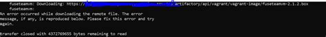 An Error Occurred While Downloading The Remote File The Error Message