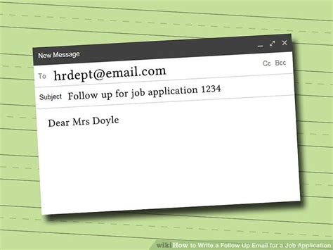 How To Write A Follow Up Email For A Job Application 9 Steps