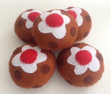 Felt Pretend Play Food Currant Bun For Imaginative Play