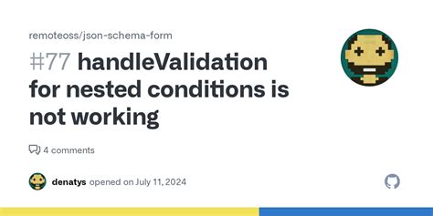 Handlevalidation For Nested Conditions Is Not Working · Issue 77 · Remoteossjson Schema Form
