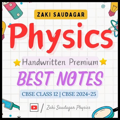 Physics Premium Notes Class 12 Ch1 14 Cbse Boards 2024 25 Zaki