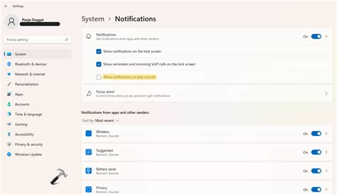 Enabledisable Notification Sounds In Windows 11