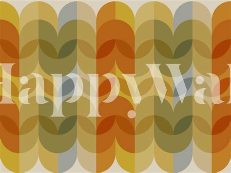 Retro Rainbow Leaves Wallpaper Happywall
