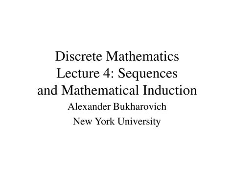 Ppt Master Discrete Mathematics Sequences And Induction Powerpoint