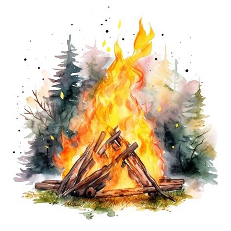 Premium Ai Image There Is A Fire That Is Burning In The Grass