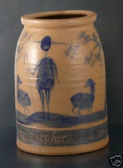 Fine Art Ceramics Art And Collectibles Salt Glazed Pottery Canister Crock