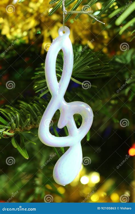 Treble Clef Stock Image Image Of Note Musical Holidays 92105863