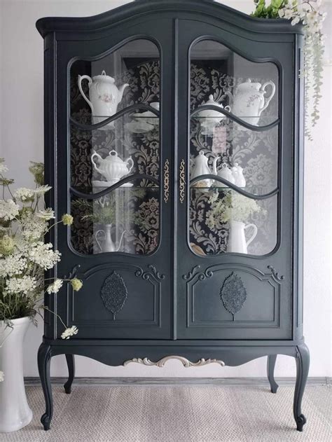 Black China Cabinet With Glass Doors
