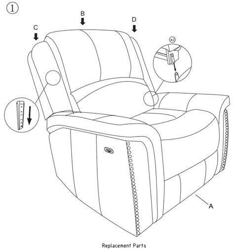 Ashley U1000013 Furniture Gaspar Power Recliner Instruction Manual
