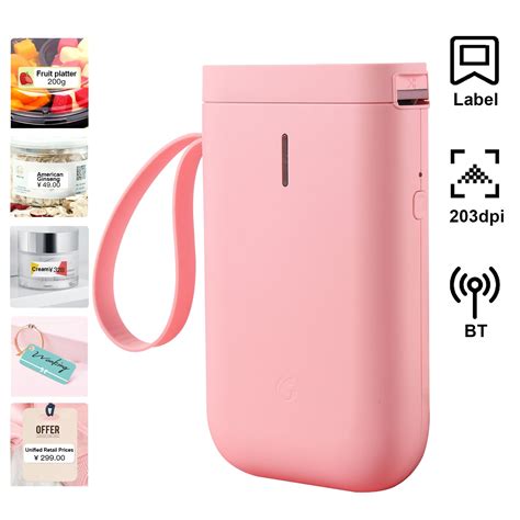 Portable Handheld Thermal Label Printer Wireless Bt Label Maker Sticker
