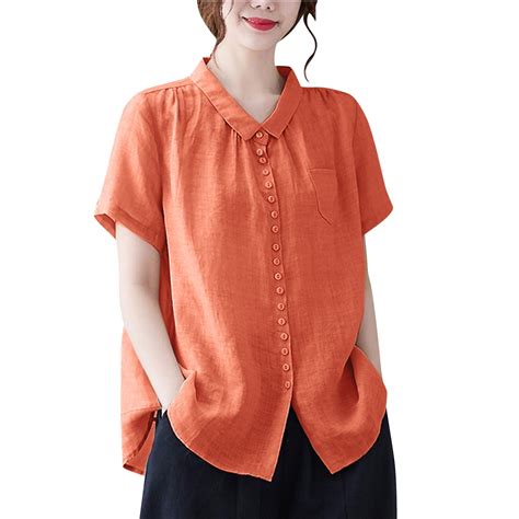 Zhaghmin Womens Shirts Button Shirts Womens 2023 Summer Casual Short