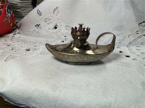 Vintage Brass Aladdin Genie Oil Lamp Etsy