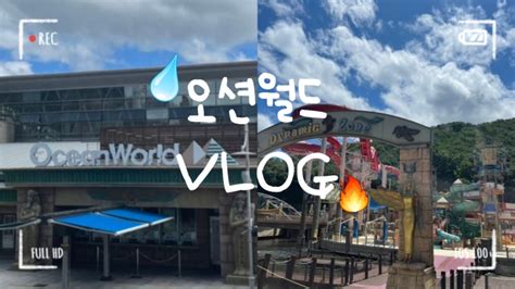 Vlog 눈치게임 성공한 오션월드 브이로그🏊🏻‍♀️🏊🏻🏊🏻‍♂️ 수영장 오션월드 먹거리 오션월드 놀이기구 비성수기 오션월드 래쉬가드 비키니