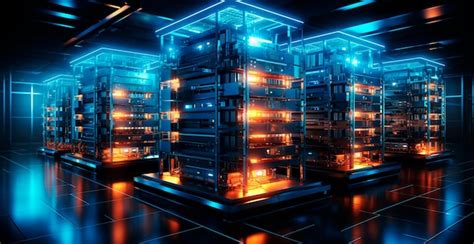 Premium Ai Image Network Of Connections In Servers Data Storage