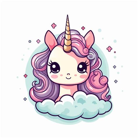 Premium Photo A Cartoon Unicorn With Pink Hair And A Pink Mane With