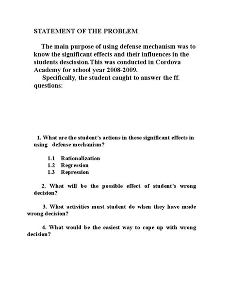 Investigation Problem Statement Examples