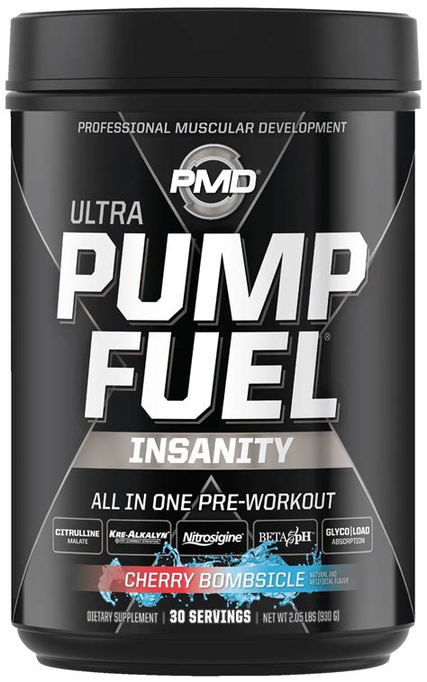 PMD Sports Ultra Pump Fuel Insanity - Pre Workout Drink Mix For Energy ...