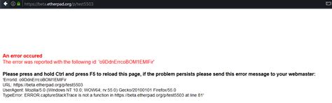 Etherpad Having Strange Js Issues On Firefox 5503 · Issue 3254 · Etheretherpad Lite · Github