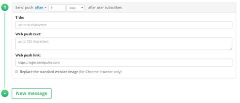 automated series create and customize the sending of push messages sendpulse