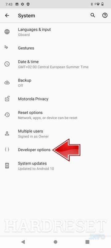 Developer Options MOTOROLA Edge 2021 How To HardReset Info