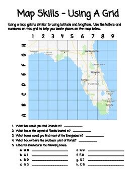 Map Skills Using A Grid By Stillwell S History Hideout TPT