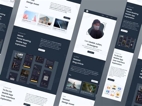 Personal Website UI Kit For Figma 3 Responsive Screen EpicPxls