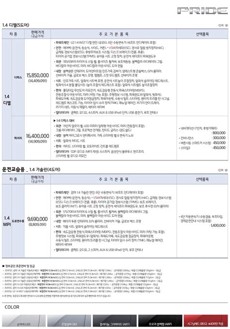 더뉴프라이드 더뉴 프라이드 가격표 2017년 01월