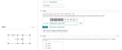 solved submit previous answers correct part d calculate the