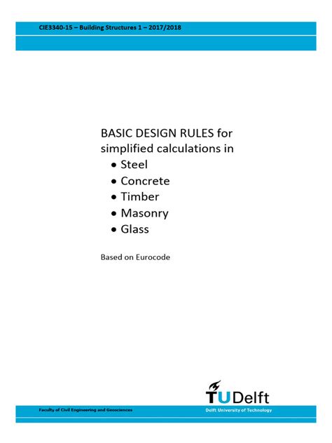 Basic Design Rules For Various Materials Cie3340 15 V2 Pdf Buckling