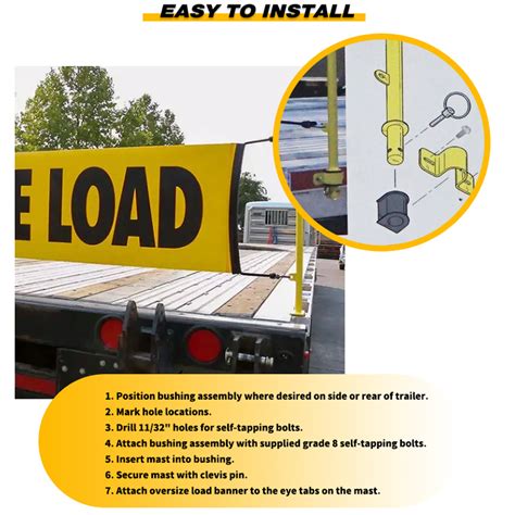 Universal Oversize Load Banner Mounting Bracket Flatbed Warning