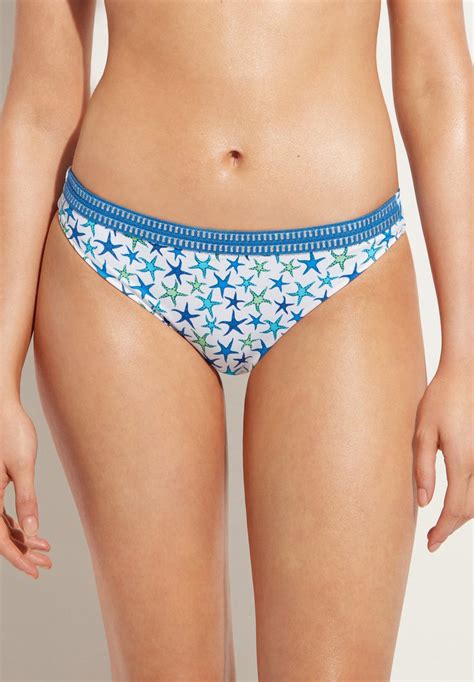 Calzedonia Bayahibe Bikini Bottoms Aufdruck Navy Starblue Zalandoie