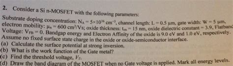 Solved Consider A Si N Mosfet With The Following Parameters