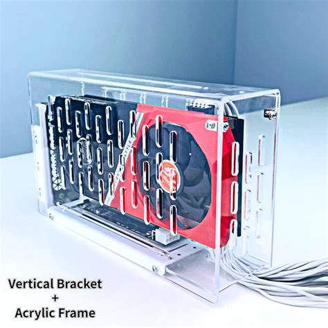 Laptop Egpu Case External Graphics Card Bracket Base Acrylic Frame Video Cards Dock Gpu Holder
