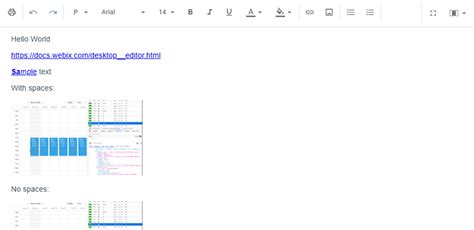 Javascript Rich Text Editor Webix Complex Widget