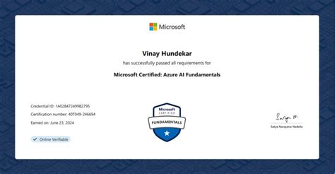 Vinay P Hundekar On Linkedin Microsoftcertified Azureai