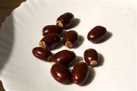 Lychee Or Litchi Litchi Chinensis Seeds Have Dark Brown Colour Pix Sanjiv Shukla Stock