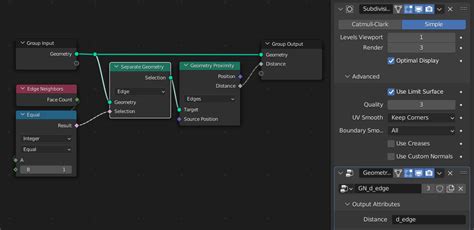 Cycles Render Engine Procedural Border Detection On A Flat Object