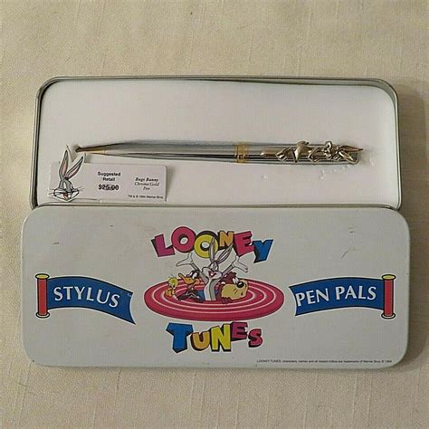 Bugs Bunny Black Pen Looney Tunes Stylus Pen Pals With Tin 3861789571